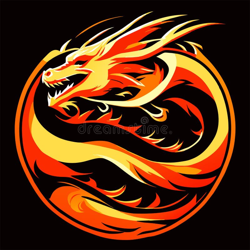 Dragon Head Flames Stock Illustrations – 333 Dragon Head Flames Stock ...