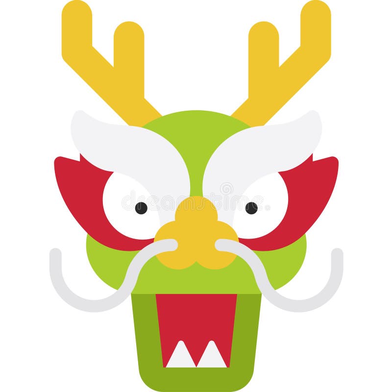 Dragon Head Icon ,Chinese New Year Vector Illustration Stock Vector ...