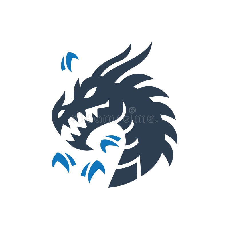 Dragon Head Icon stock vector. Illustration of fire - 373775718