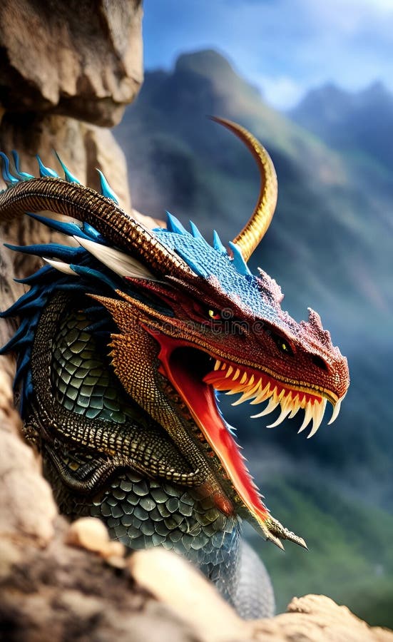 Dragon Head Illustration Artificial Intelligence Artwork Generated ...