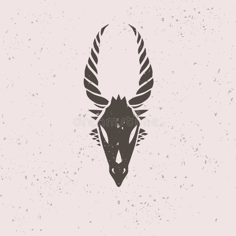 Dragon Head Skull Silhouette Medieval Dnd Stock Illustration ...