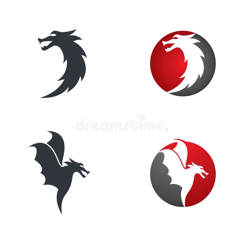 Dragon Head Symbol Illustration Stock Vector - Illustration of ancient ...