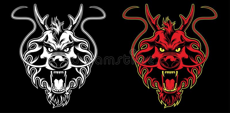 Dragon Head Stock Illustrations – 24,436 Dragon Head Stock ...