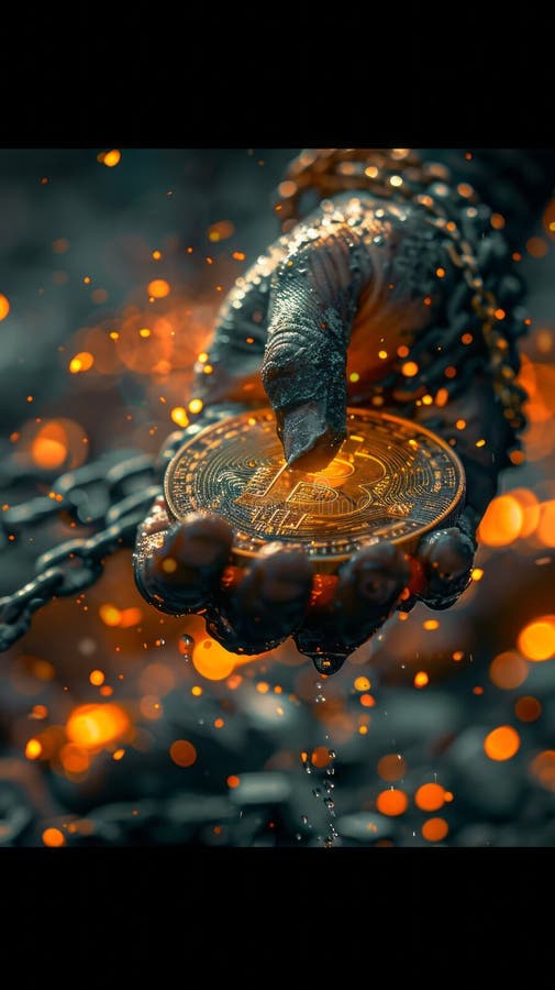 Dragon Holds Golden Coin, Dragon is Born from Coin Stock Photo - Image ...