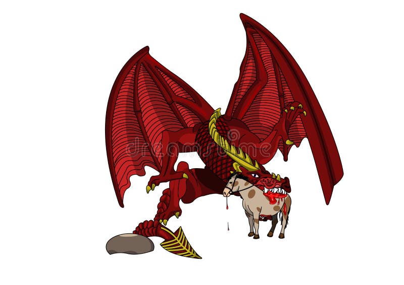 Dragon and horse stock vector. Illustration of dragon - 11675505