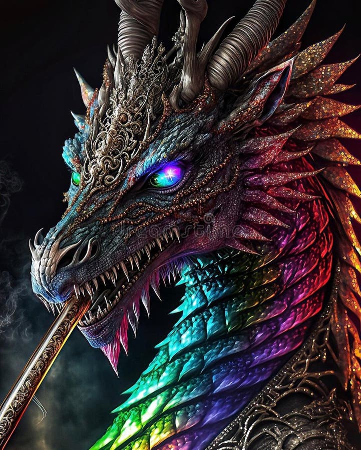 A Dragon Body Human Armor and Colour Full Stock Illustration ...