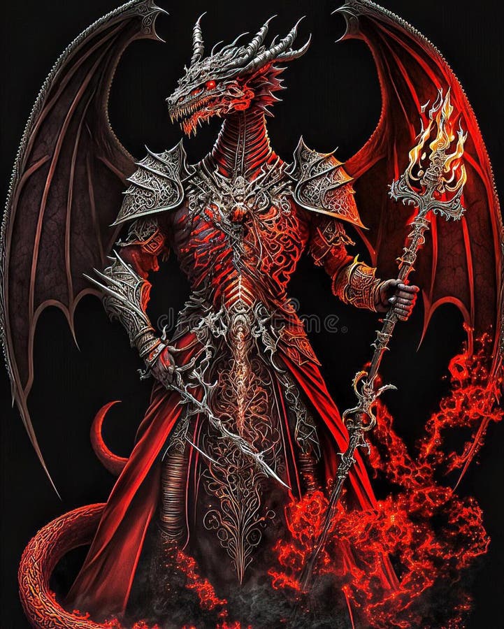 A Dragon Body Human Armor and Colour Full Stock Illustration ...