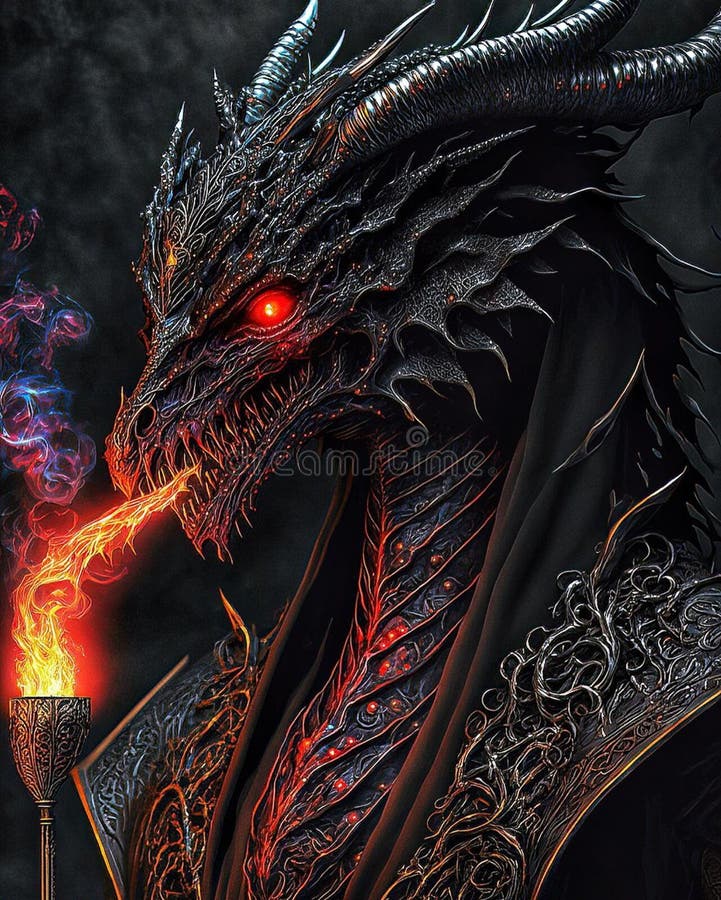 A Dragon Body Human Armor and Colour Full Stock Illustration ...