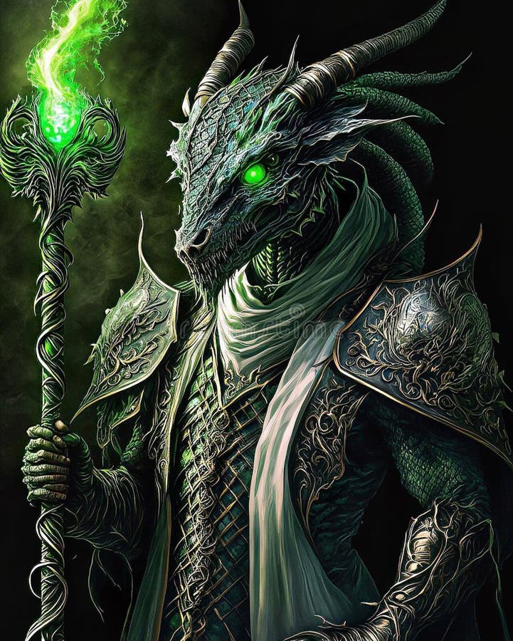 A Dragon Body Human Armor and Colour Full Stock Illustration ...