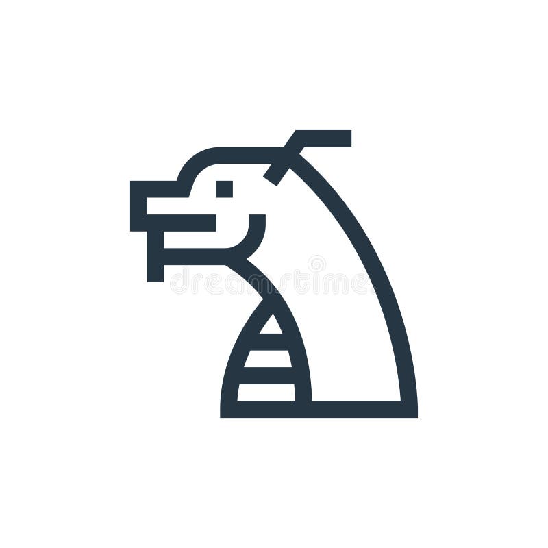 Dragon Icon Vector from Fairytale Concept. Thin Line Illustration of ...