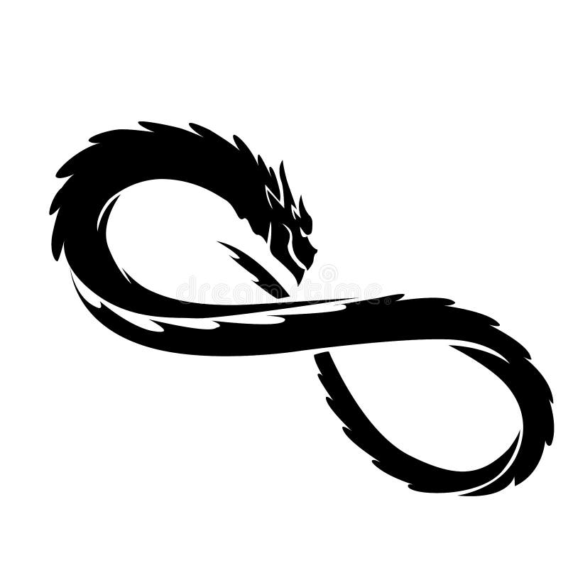 Dragon Infinity Symbol Logo Vector Illustration Stock Illustration ...