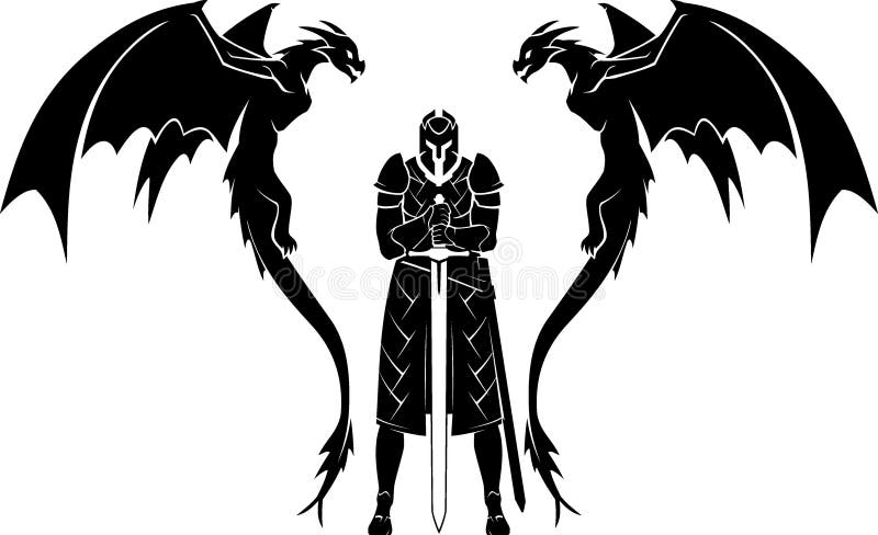Dragon Front Standing View Stock Illustrations – 18 Dragon Front ...