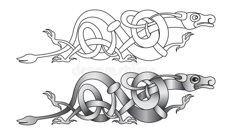 Dragon Knot stock vector. Illustration of gothic, ethnic - 7760833