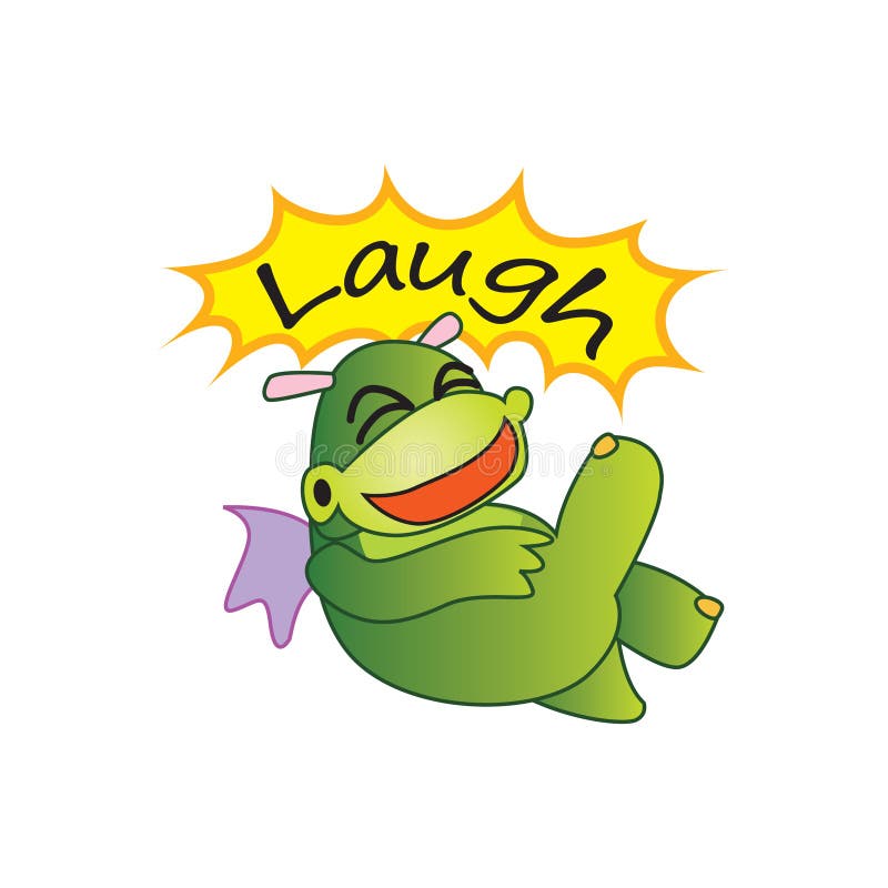 Laughing dragon and gift stock vector. Illustration of gift - 20471389