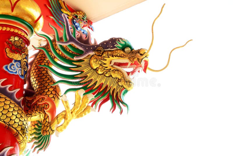 Dragon left stock photo. Image of roof, column, temple - 28651560