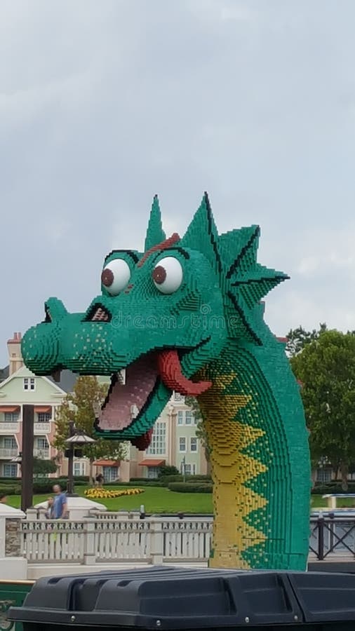 Dragon Legos Disney Springs Tourist Editorial Photo - Image of dragon ...
