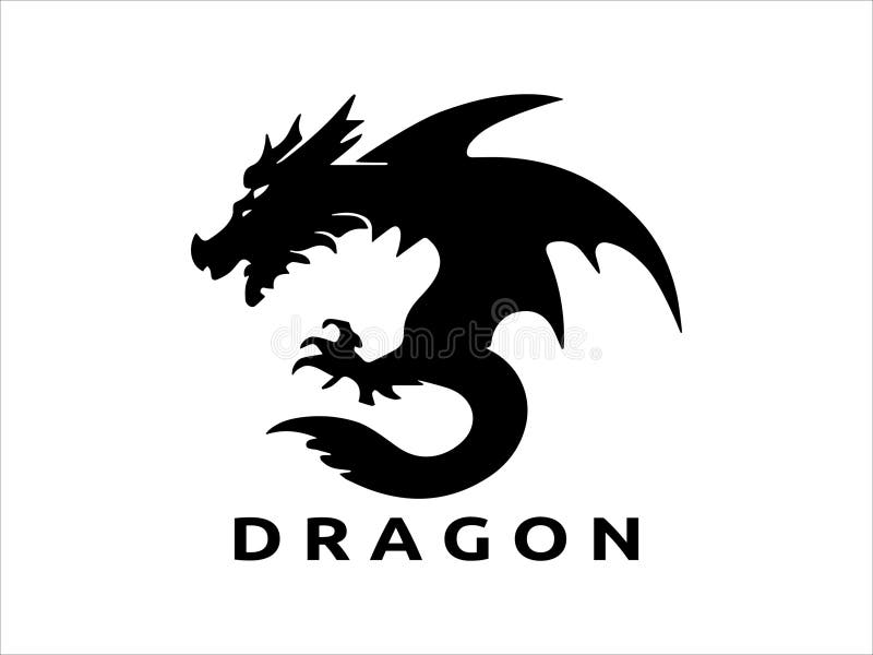 Dragon Logo Design Icon Symbol Vector Template. Stock Vector ...