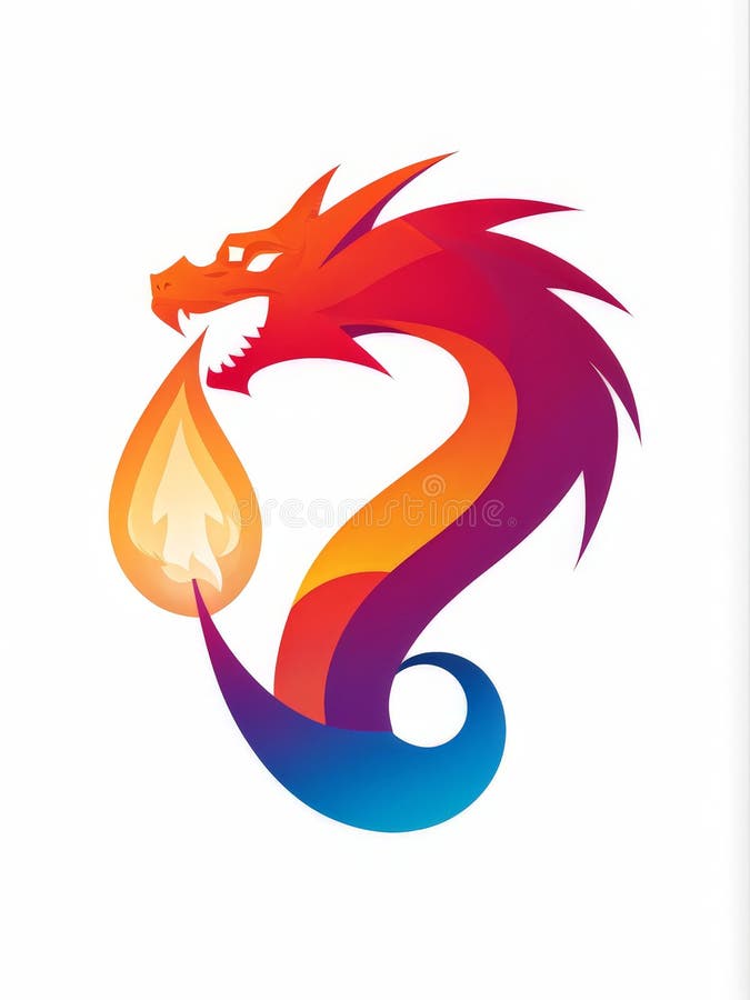 Dragon Logo Design Vector Illustration Stock Illustration ...