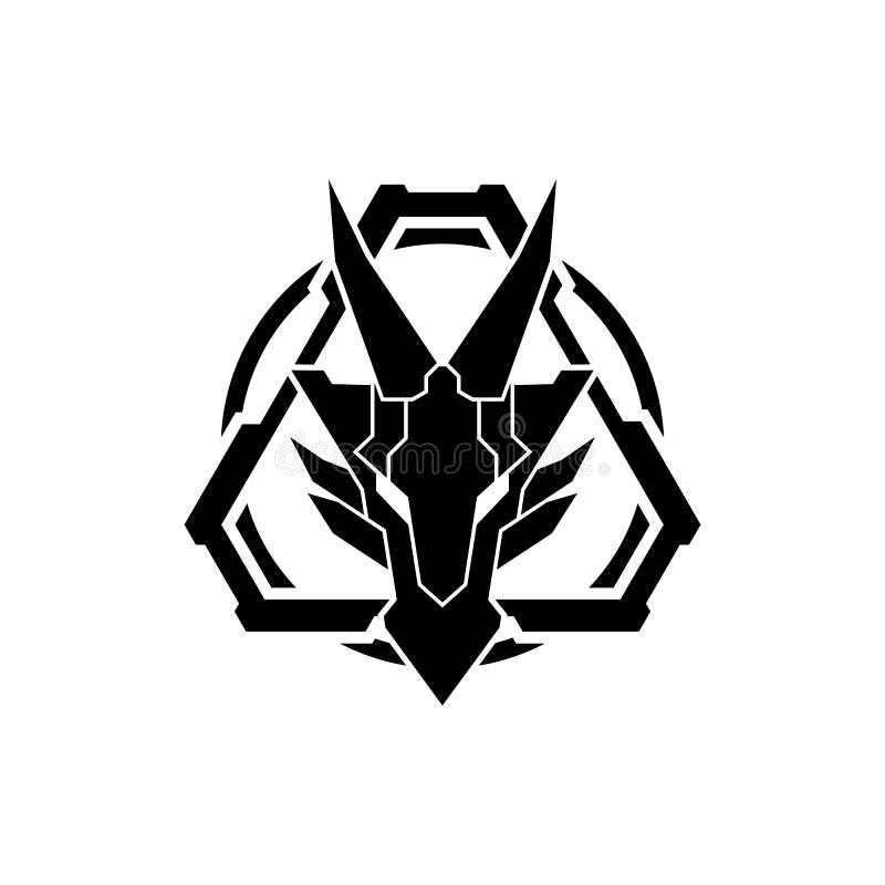 Dragon Logo. Dragon Head Military Tactical Logo Design Illustration ...