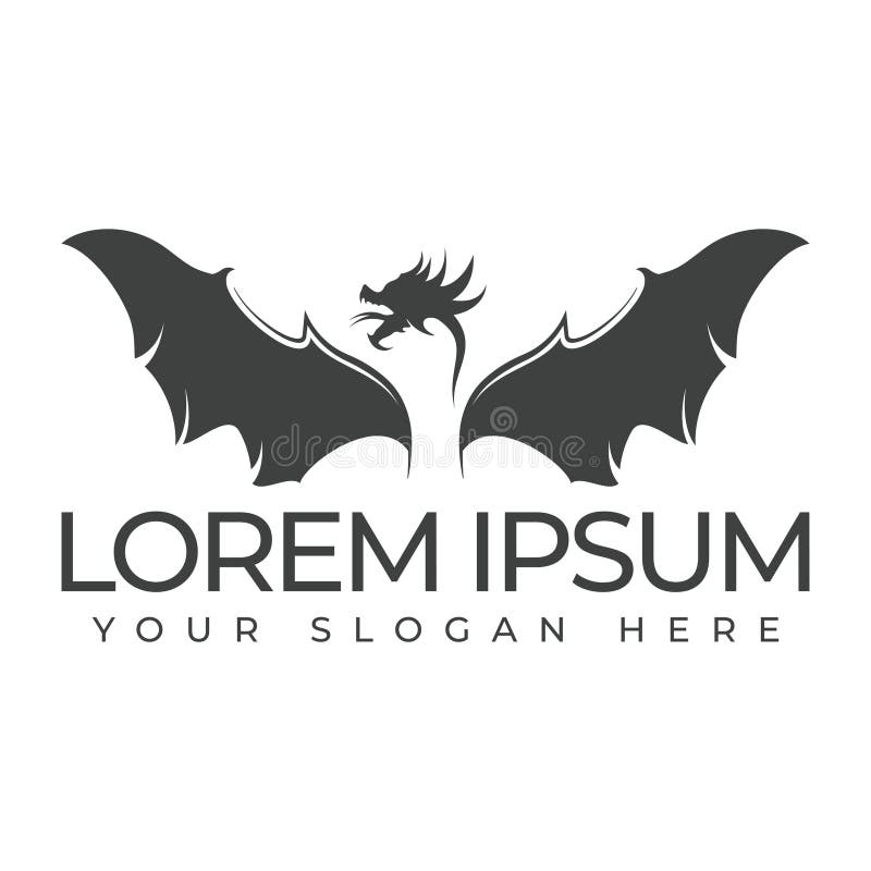 A Dragon Logo Represents Strength Power Stock Vector - Illustration of ...