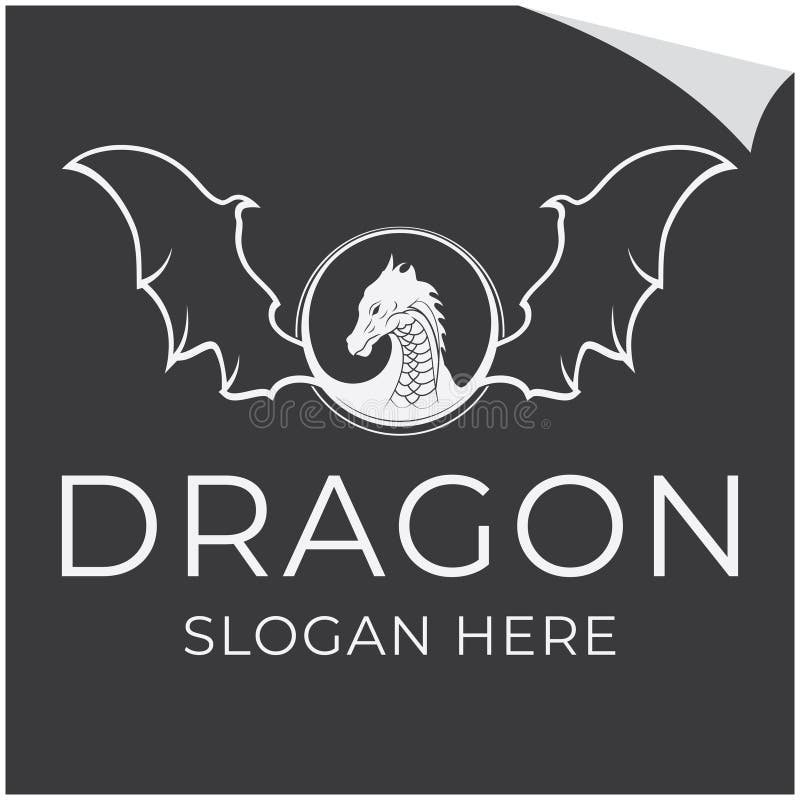 A Dragon Logo Represents Strength Power Stock Vector - Illustration of ...