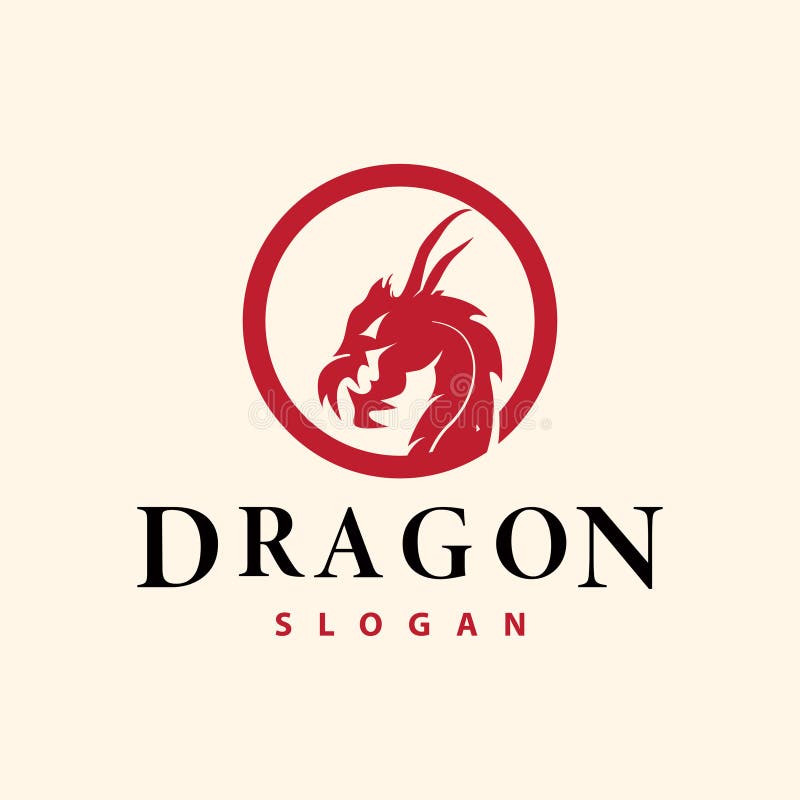 Dragon Logo Simple Design Animal Legend Dragon Silhouette Illustration ...