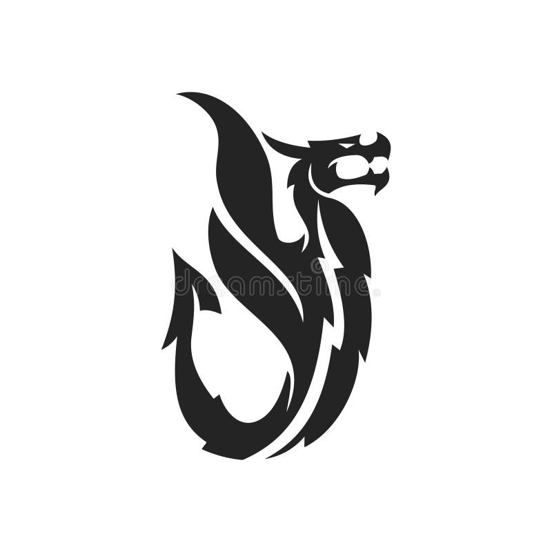 Dragon Logo Template Isolated. Brand Identity. Icon Abstract Vector ...