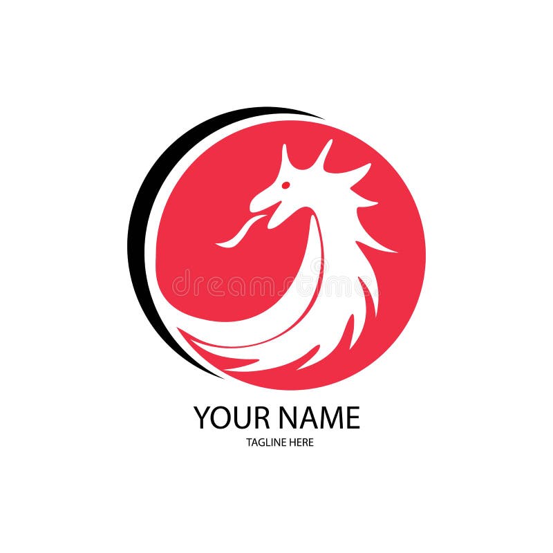 Dragon logo vector stock vector. Illustration of face - 174359179