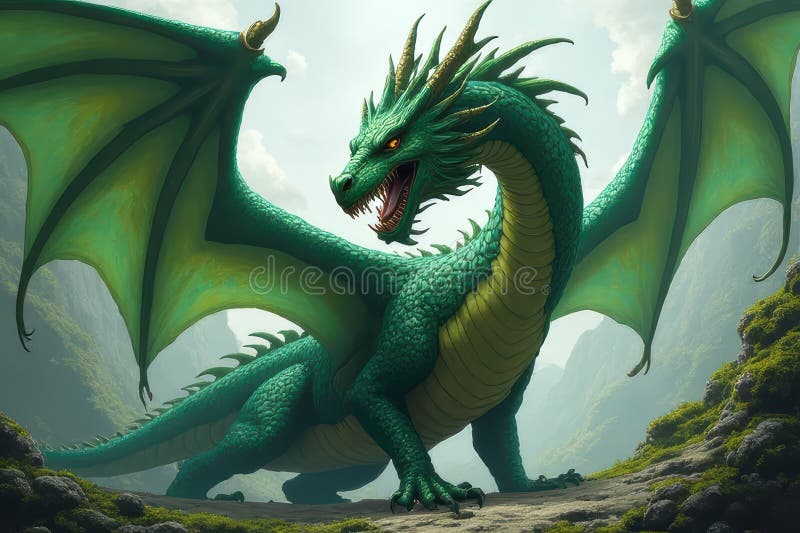 Dragon Lord - Majestic Fantasy Artwork Stock Illustration ...