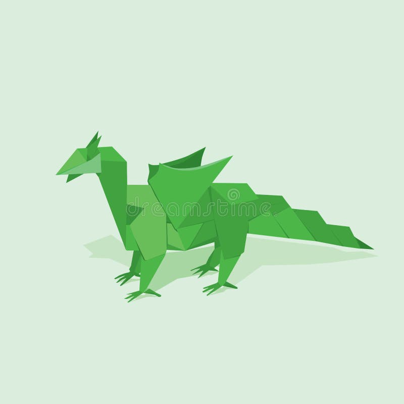 Dragon made of paper stock vector. Illustration of paper - 51839976