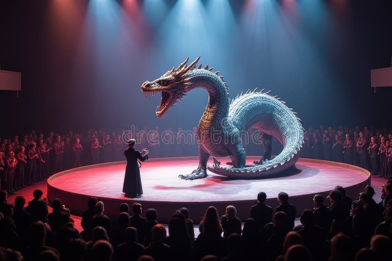 Dragon Magic Showcase stock illustration. Illustration of generative ...