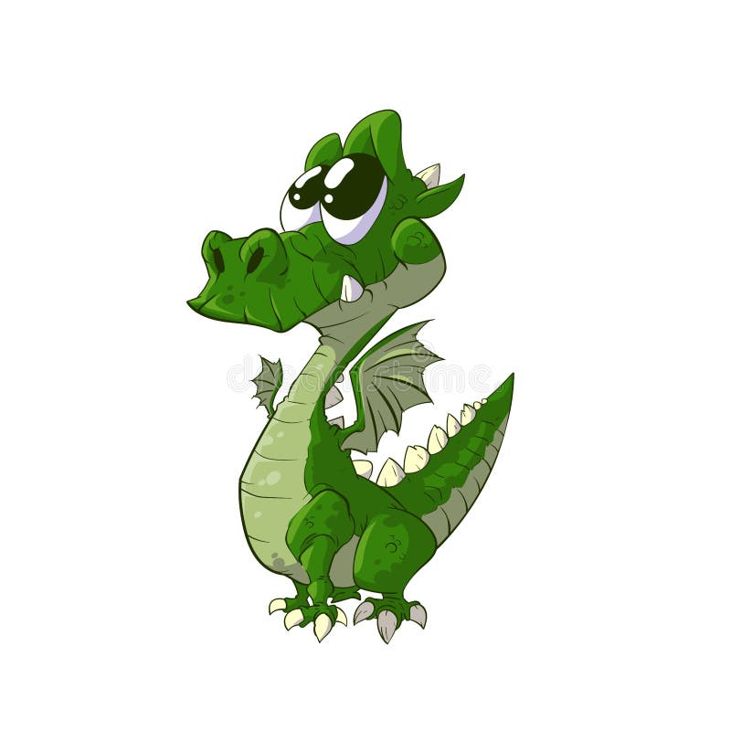 De Dessin Dragon Mignon Vert Stock Illustrations, Vecteurs, & Clipart ...
