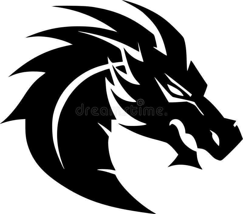 Dragon - Minimalist and Flat Logo - Vector Illustration Stock Vector ...