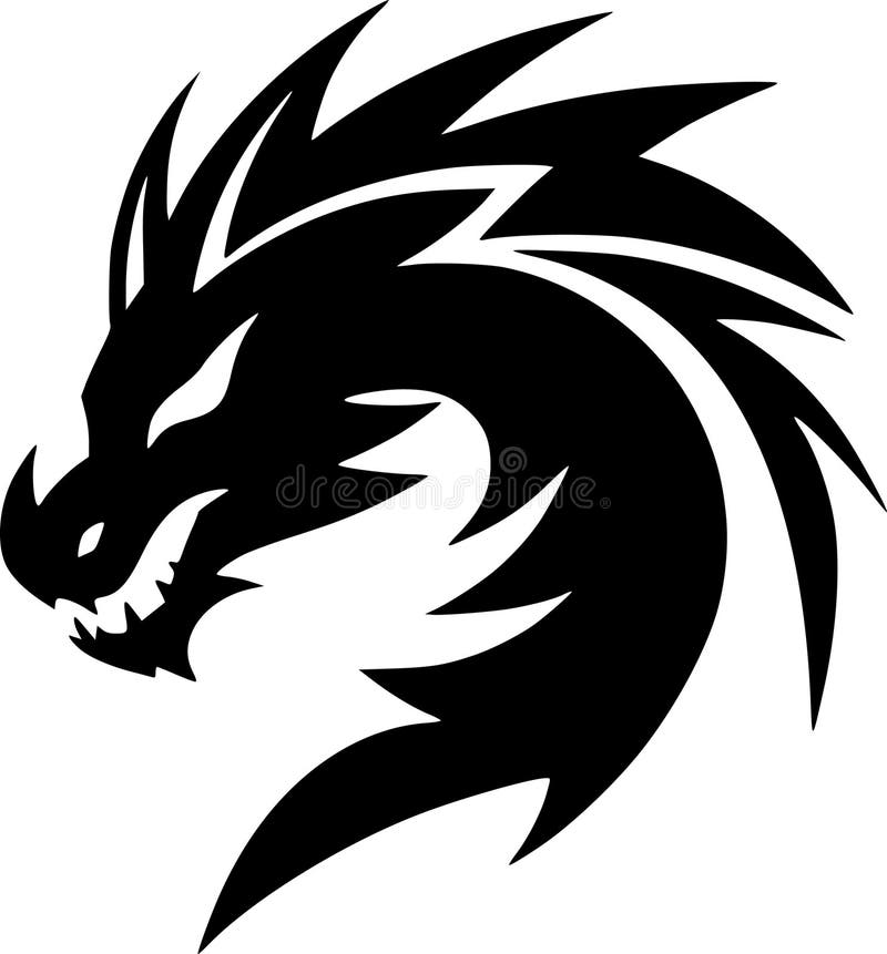 Dragon - Minimalist and Simple Silhouette - Vector Illustration Stock ...