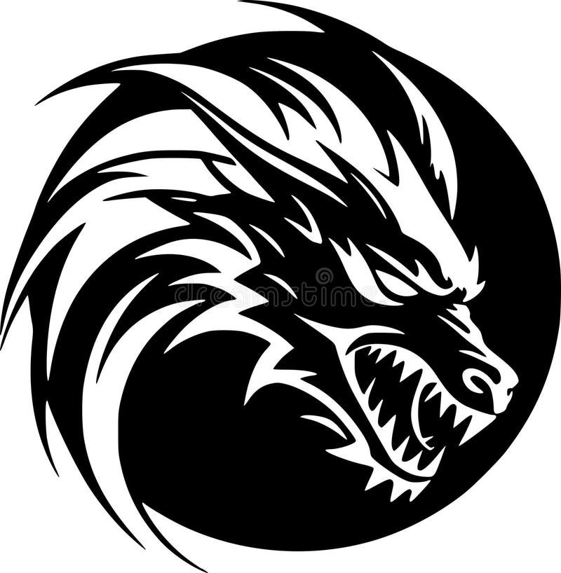 Dragon - Minimalist and Simple Silhouette - Vector Illustration Stock ...