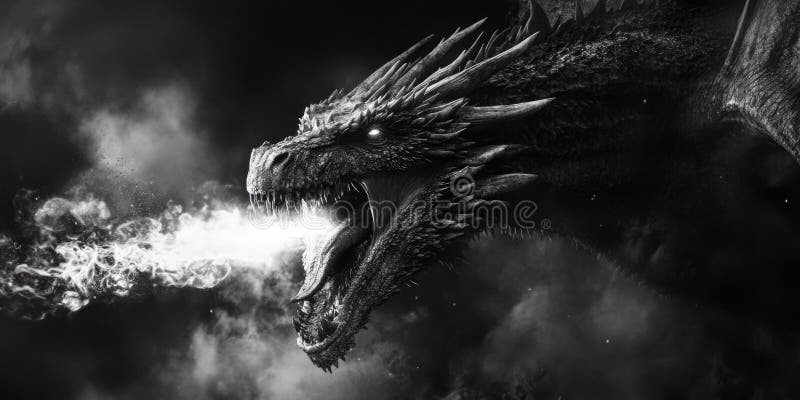 Dragon Mouth Open stock image. Image of creature, myth - 376682101