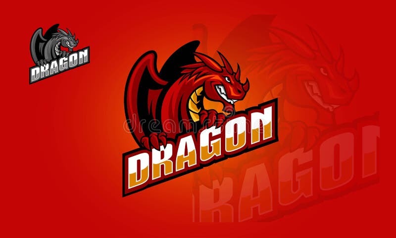 Dragon Esport Vector Logo. stock vector. Illustration of fighter ...