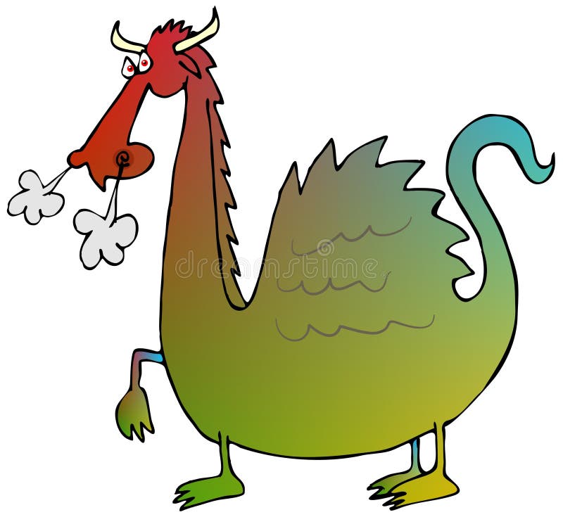 Dragon multicolore illustration stock. Illustration du illustration ...