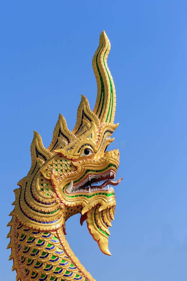 Dragon, Naga , Big Snake Statue Stock Image - Image of sculpture, fang ...