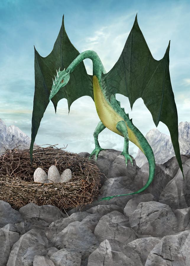 Dragon nest stock illustration. Illustration of animal - 35673550
