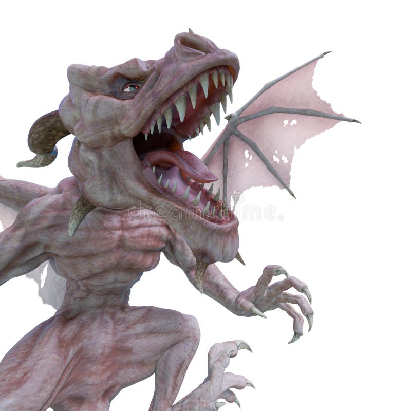 Dragon the Nocturnal Beast Looking Up Stock Illustration - Illustration ...