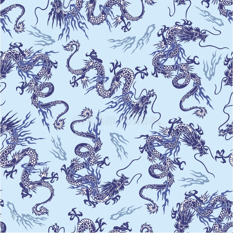 Dragon pattern stock illustration. Illustration of creature - 59754135