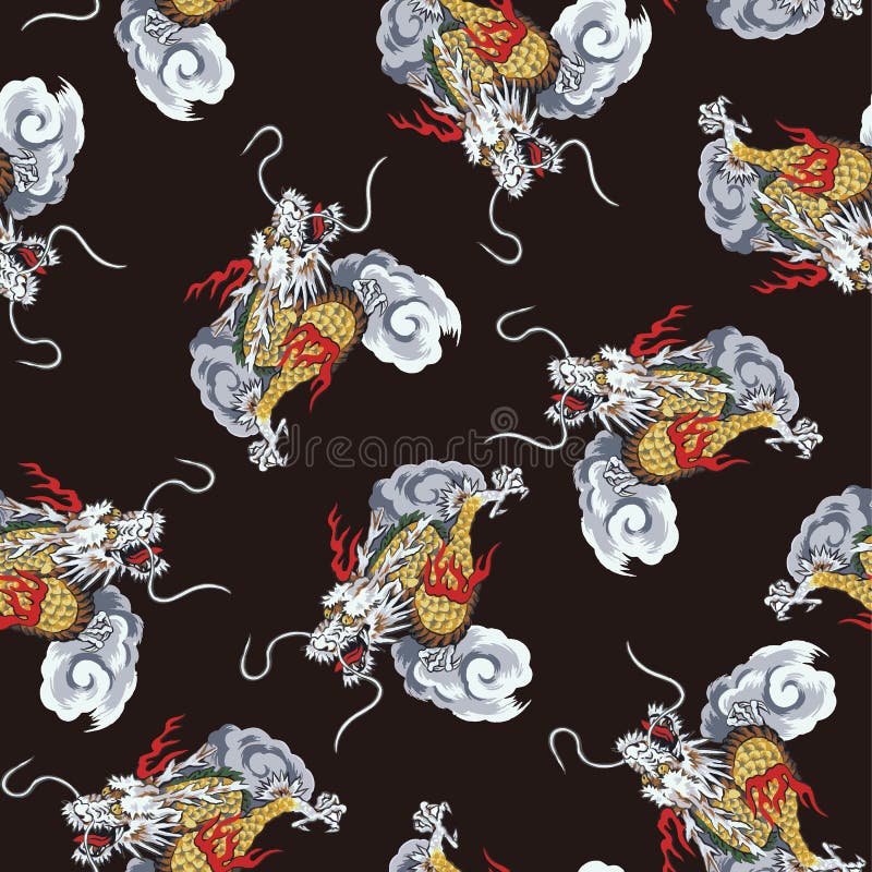 Dragon pattern stock illustration. Illustration of brutal - 63963419