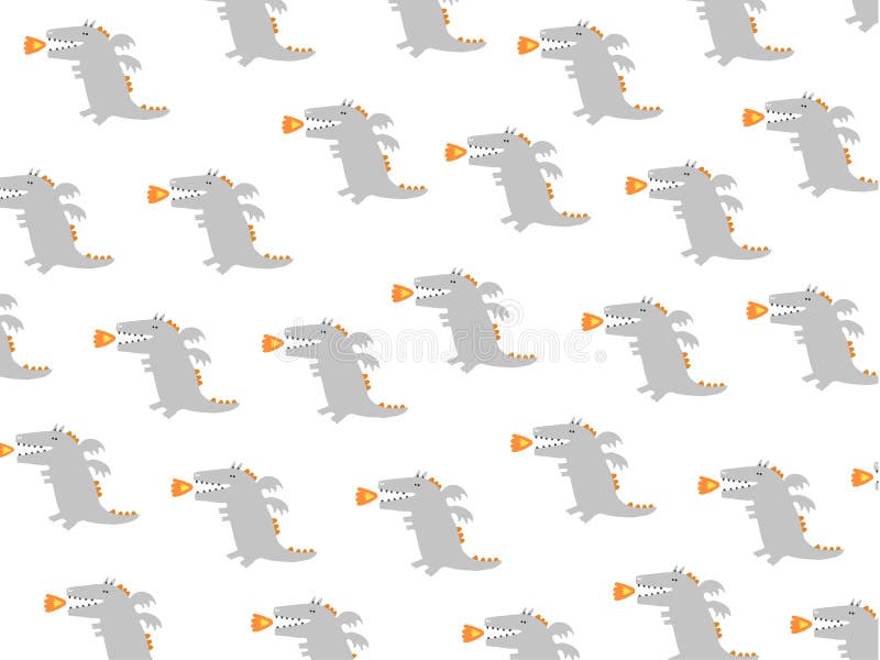 Dragon Pattern Vector Illustration Stock Vector - Illustration of ...