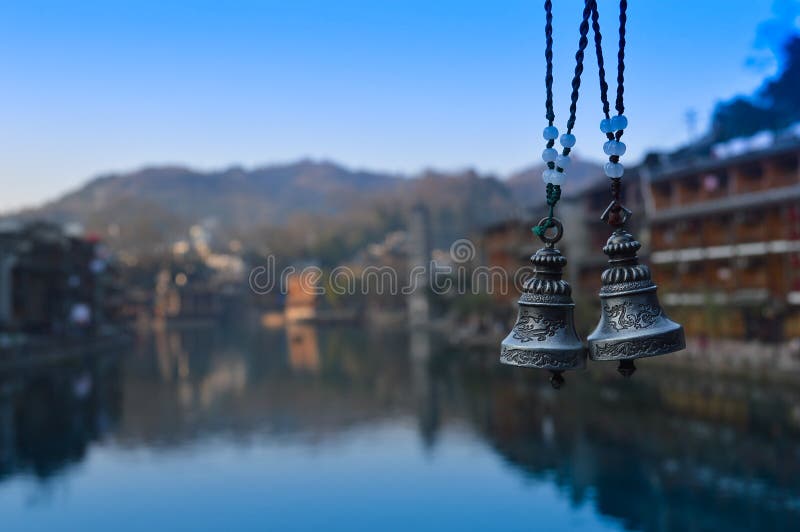 Dragon and phoenix bell stock image. Image of citythe - 38260423