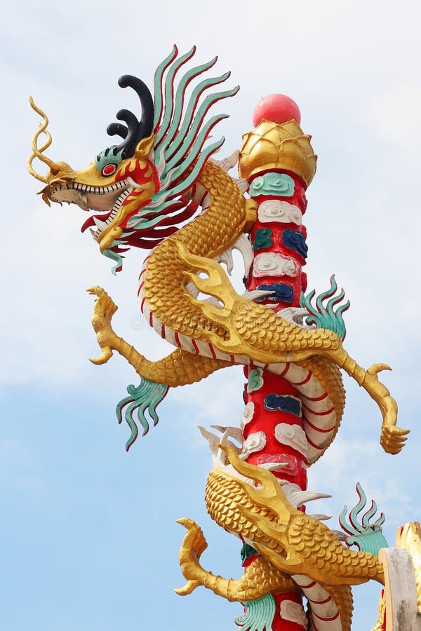 Dragon pillar stock image. Image of oriental, antique - 24584307