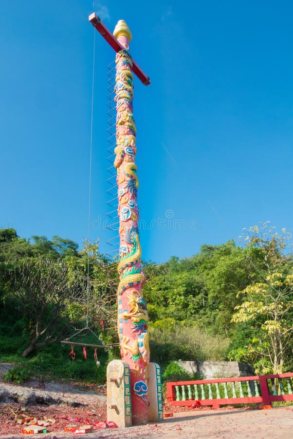 Dragon pillars stock image. Image of east, culture, native - 40725243