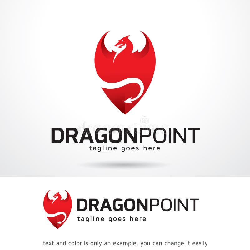 Dragon Point Logo Template Design Vector Stock Vector - Illustration of ...