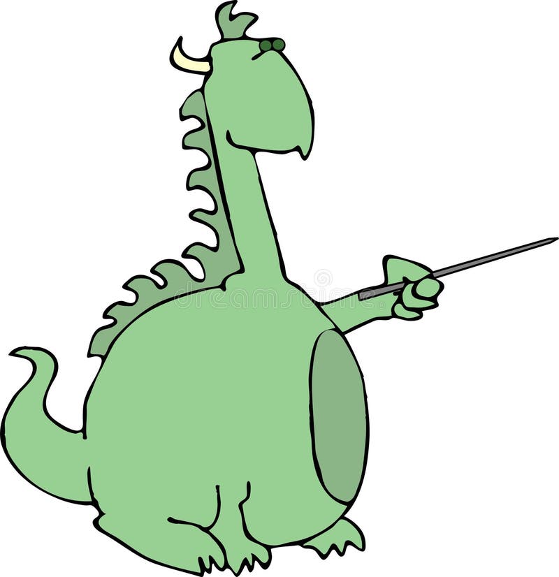 Green Dragon stock illustration. Illustration of horn, tail - 46910