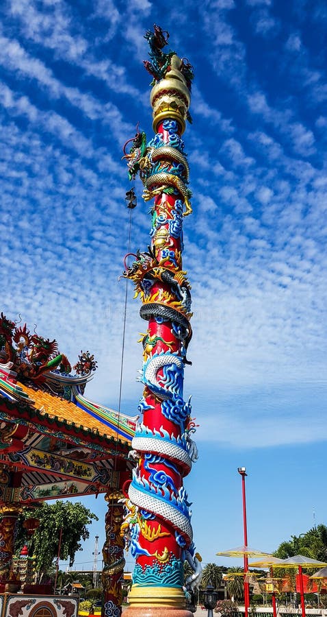Dragon pole stock image. Image of craft, architecture - 138331477